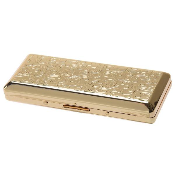 【商品名】　Tsubota Pearl (ツボタパール) カジュアルメタル10本(100mm) ゴールドアラベスク シガレットケース 1-96129-4 【商品説明】　・10?{???[・?X?[?p?[?L???O?T?C?Y(100mm...