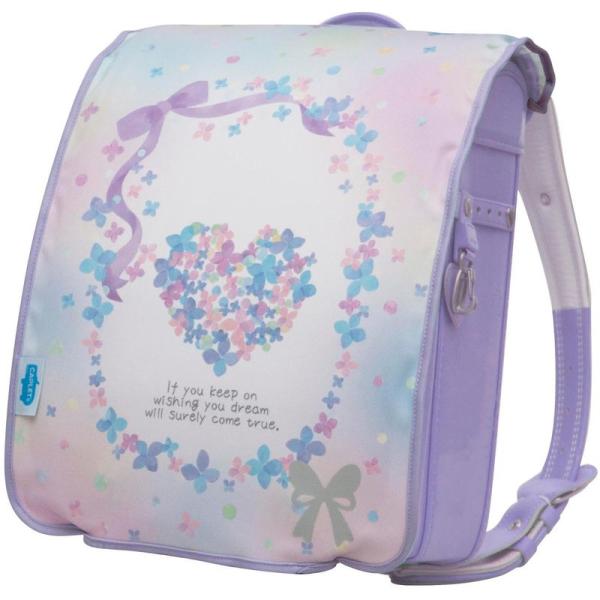 【商品名】　エール ランドセルカバー らんらんCAP 片面透明タイプ フラワーハート&amp;クリア RD-038 サイズ:約48×28(内寸約26.5)cm材質:デザイン面/ポリエステル・ポリウレタン(表面)・ポリウレタン(裏面)、クリア...