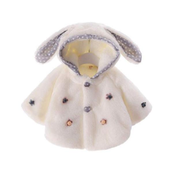 【商品名】　Mornyray ベビー服 コート 女の子 裏ボアコート モコモコ 暖かい 裏起毛 ジャケット アウターウエア ショート丈 うさぎ耳付き フ 【商品説明】　 【サイズ】　高さ : 10.60 cm　横幅 : 20.20 cm　奥...