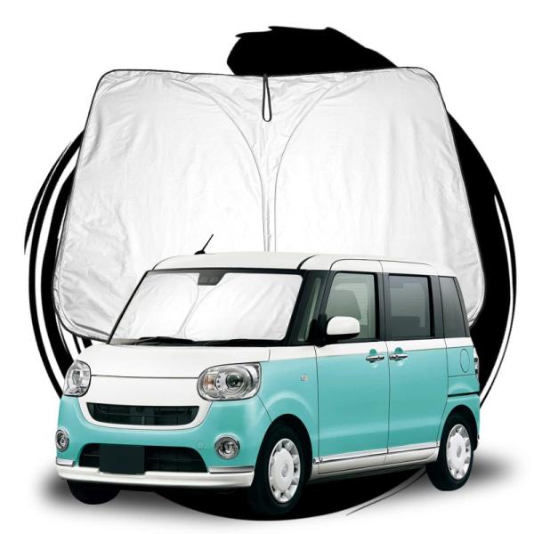 【商品名】　ruiya ダイハツ ムーヴキャンバス 800 810 初代 専用 サンシェード フロントガラス用 パラソル 車用サンシェード UVカット  【商品説明】　・???yruiya?T???V?F?[?h??????z????p??...
