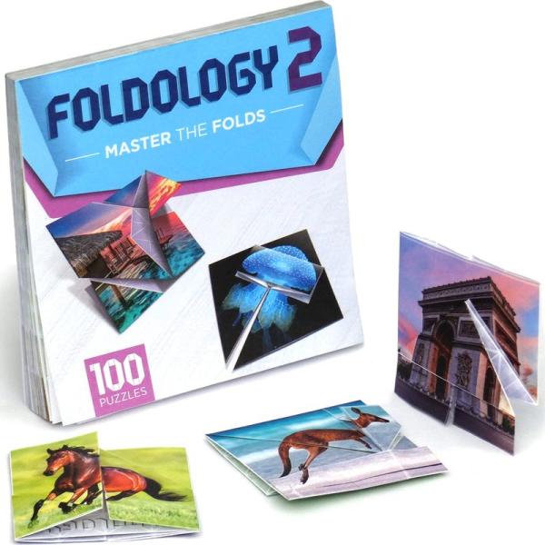 【商品名】　FOLDOLOGY 2 - マスター・ザ・フォールド(拡張パック)パズルゲーム トゥイーン、ティーン、大人向け 100枚折り紙頭の体操 対象 【商品説明】　・? 100個のパズルです。 このゲームはFoldologyのフォローア...