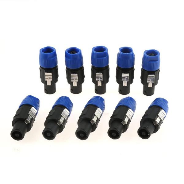 【商品名】　Yetaha スピーカーコネクタ 10個セット スピーカー アンプケーブル ケーブルヘッド プラグ ネジ式 NL4FC NL4FX NLT4 【商品説明】　サイズ：69 * 25 * 25mm　重量 ：39gNeutrik Sp...
