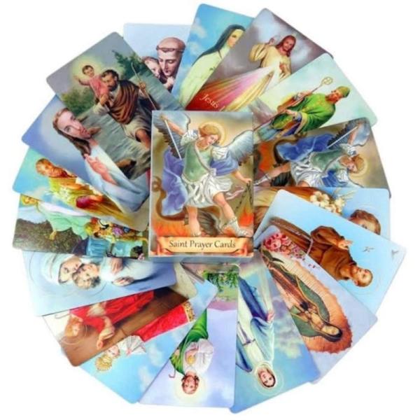【商品名】　Autom カトリックの聖人と祈りの詰め合わせ聖カード54枚パック。 【商品説明】　・54枚のカード・聖なるカード・高さ4インチ、幅2 1/2インチ。 【サイズ】　高さ : 1.90 cm　横幅 : 5.89 cm　奥行 : 9...