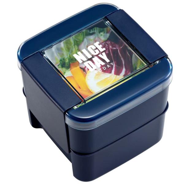 【商品名】　岩崎工業 弁当箱 ランチボックス スクエア 2段 680ml ネイビー イージーケア 【商品説明】　・?H?????????????????t?^?`?????A?????????t???A?L??????????K?B・?c?...