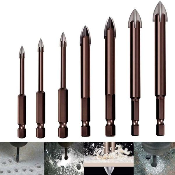 【商品名】　効率的なユニバーサルドリルツール、多機能トライアングルクロスアロイドリルビットセット（3mm?12mm）、効率的なユニバーサルドリルツールド 【商品説明】　・[7????T?C?Y]?F????????j?[?Y??K?????...
