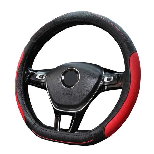 【商品名】　ZATOOTO ハンドルカバー 軽自動車 Ｓサイズ Ｄシェイプ カラーライン 滑り止め 柔らかいPUレザー 手触りよく グリップ力バツグン  【商品説明】　・?u?T?C?Y?????_?v???T?C?Y????a36.5-3...