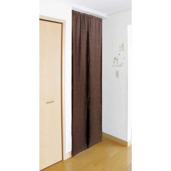 【商品名】　cloth shop 布や間仕切り カーテン リビング 階段 用 幅 約90x丈240cm 1枚入［KDS杢調2級遮光 ブラウン］ 【商品説明】　・???z??????[?????|?X?g????????{???????B・?...