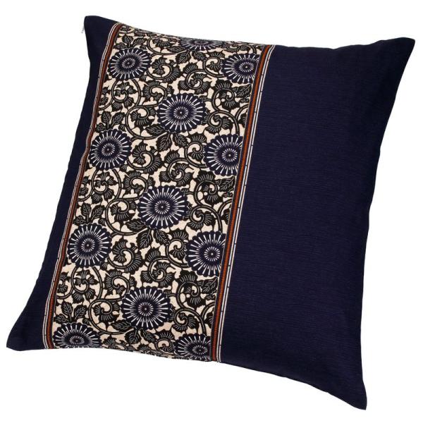 【商品名】　nishikawa 西川 座布団カバー 銘仙判(55X59cm) 洗える 菊唐草模様 日本製 ブルー PG02083093 【商品説明】　・?T?C?Y:55?~59cm・?V?R?f??????g?p???????A?S?n?...