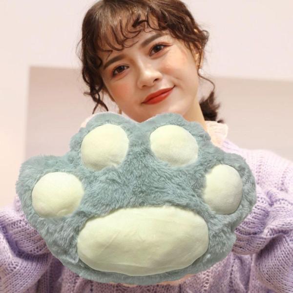 【商品名】　Leap Raupe 肉球クッション 肉球 クッション 猫型クッション 可愛いクッション 猫好きプレゼント 雑貨 プレゼント 女性 (グリー 【商品説明】　 【サイズ】　高さ : 11.00 cm　横幅 : 21.00 cm　奥...