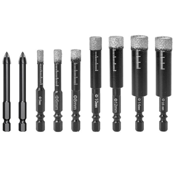 【商品名】　HOTQ ダイヤモンド ドリル ビット穴あけ ホールソー ドリルセット ドリルビットセット タイル用 ドリルビット ホールソーセット 穴あけ 【商品説明】　・?Z?b?g???e?F?_?C???????h?h?????r?b?...