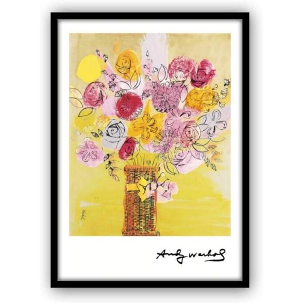 【商品名】　アンディ・ウォーホル 花の絵 (A4サイズ（黒フレーム付）) 【商品説明】　・?z???T?C?Y?F238?o?~329?o?@?d??F??200?O?????@?z?????FPET?i?v???X?`?b?N?f??j?...