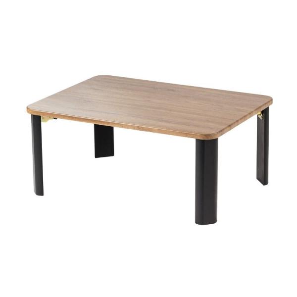 【商品名】　イーサプライ 折りたたみテーブル ちゃぶ台 幅75×奥行55×高さ32cm 木製 ローテーブル 木目調 コンパクト ナチュラルブラウン EE 【商品説明】　・?y?T?C?Y?z?@???i?J???[?F?i?`???????...