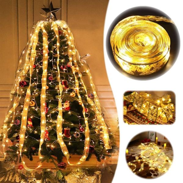 【商品名】　Calidum クリスマスリボン イルミネーションライト 電池式 点滅機能 5M 50led オーナメント クリスマスライト 電飾 ストリン 【商品説明】　・?y2????_?????[?h?zCalidum?C???~?l?[...