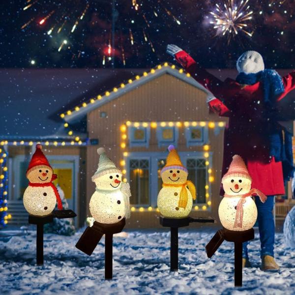 【商品名】　ソーラーライト 雪だるま ガーデンライト クリスマス飾り 置物ライト アウトドアソーラーライト 充電式ソーラー 屋外防水ライト クリスマス装 【商品説明】　・?y?[?d????P?z???C?g??蓮??I??/?I?t?X?...