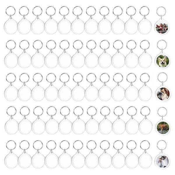 【商品名】　siawadeky 写真 キーホルダー アクリルキーホルダー 丸型 4.5cm 60個入 写真入れ キーホルダー オリジナル 作成キット ア 【商品説明】　・?yDIY???y?????z?F????Z?b?g???60???L...