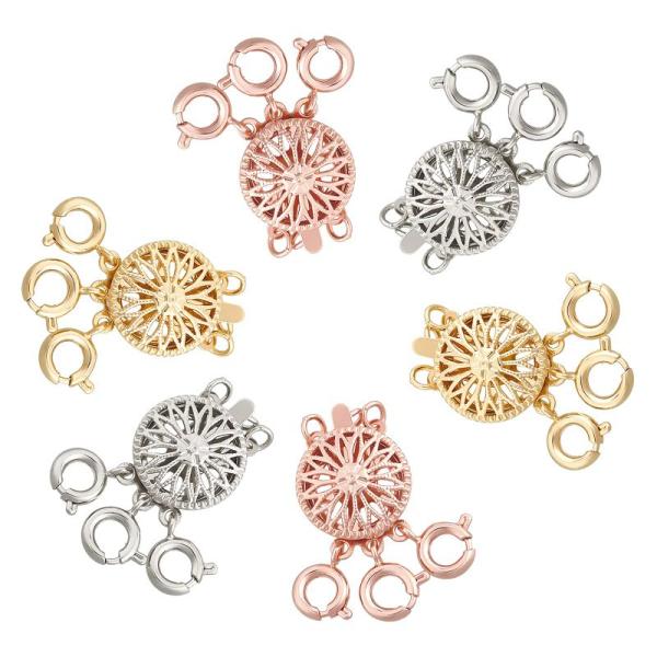 【商品名】　SUNNYCLUE 6個3色 ネックレスマルチストランドクラスプ クラスプロック ネックレス レイヤードクラスプ スライドクラスプ ロック  【商品説明】　・?y6??3?F?N???X?v???b?N?z?F?N???X?v?...