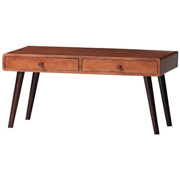 【商品名】　弘益 センターテーブル ココア テーブル 木製 KOKOA-T ブラウン W800×D400×H380 ? 【商品説明】　・?f??E???:?V?R??(15mm??)?h??・?{??T?C?Y:??80?~40?~38cm...