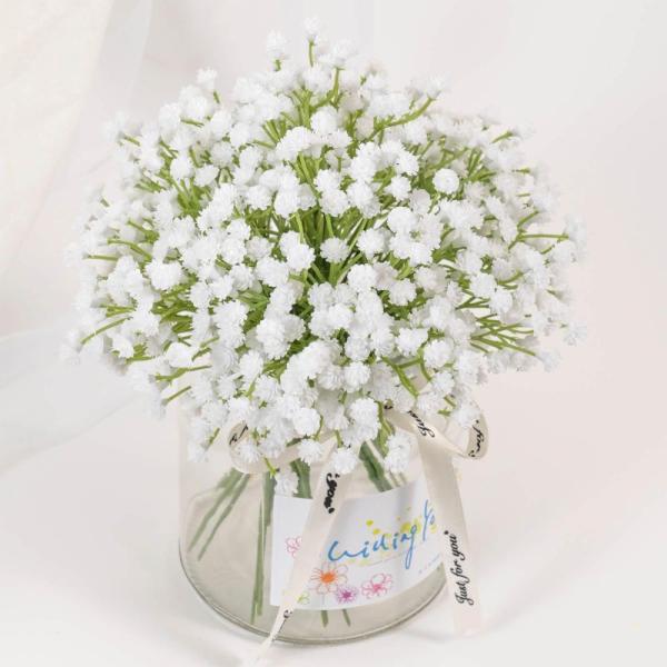 【商品名】　WillingYou かすみ草 造花 10本入 可憐な カスミ草 かすみそう 本物そっくりな アーティシャルフラワー 花束 屋内屋外装飾用  【商品説明】　・?E?F?f?B???O ?u?[?P??I?C???e???A?t?...