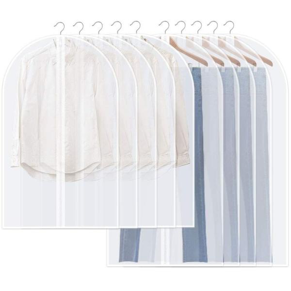 【商品名】　INKARO 洋服カバー スーツカバー 衣類カバー 防水 防虫カバー 10枚セット 衣類収納袋 衣類収納ケース 半透明式 繰り返す使用可能  【商品説明】　・?PEVA????FPEVA?????A?_???K????A???m...