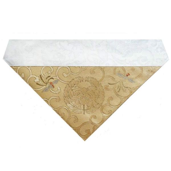 【商品名】　三角打敷織込 抱牡丹 ７０代（京サイズ） 浄土真宗大谷派(東）［仏具］ (綴色) 【商品説明】　・?O?p??~?D???@?????O?i????????????????肱??@?????????j・?Ё@35.0?`36.0...