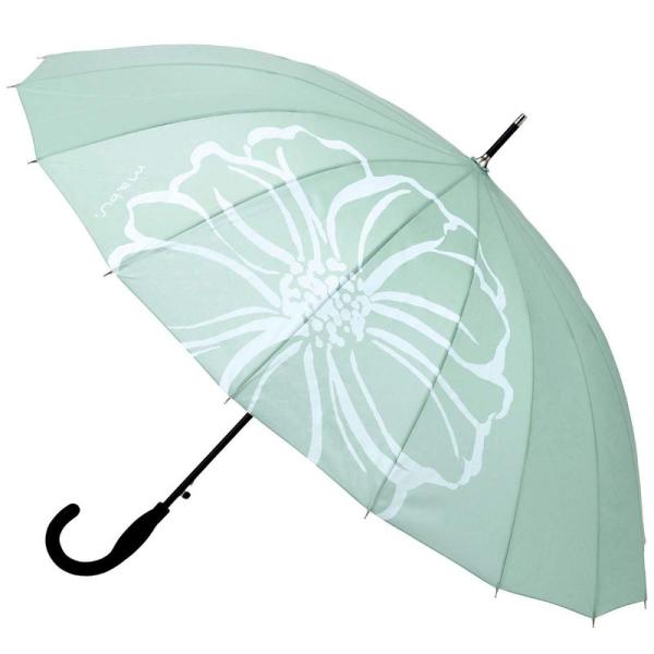 【商品名】　マブ 長傘 雨傘 レディース 16本骨 ワンタッチ ベーシック ジャンプ 軽量 丈夫 グラスファイバー おしゃれ 花柄 ブロッサム ライトグ 【商品説明】　・16?{???B?W?????v???B???f?B?[?X ????...