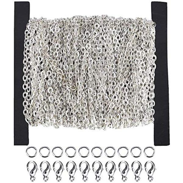【商品名】　チェーン 12m シルバー 小豆チェーン ネックレス ピアス ジュエリー用 パーツ 手芸 アクセサリー 丸環 カニカン 留金具 【商品説明】　・?T?C?Y?F?`?F?[???E????12m?A??2mm?B?J?j?J??...