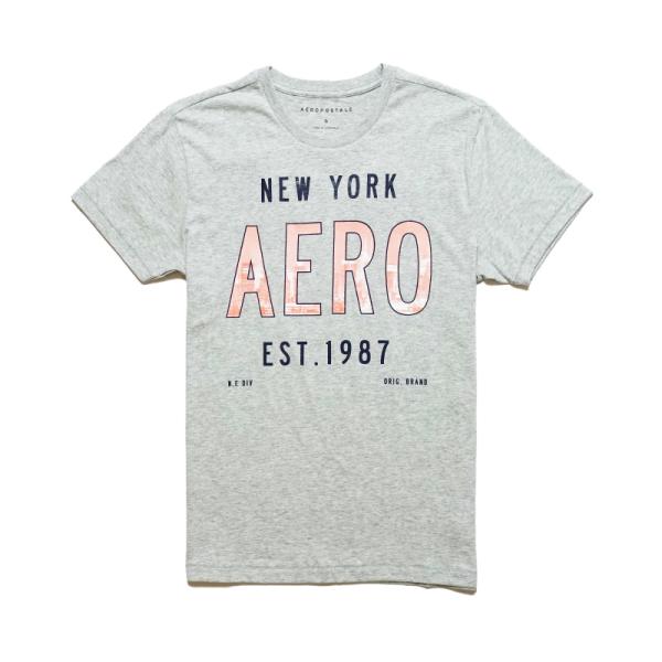 AEROPOSTALEのUS直営店にて買い付けした新品です(新品タグ付)。 ■USメンズアイテム■対象:メンズ ■カラー:Light Heather Grey ■素材：コットン100% ■サイズ表(cm) 《サイズ》 《S》 　着丈68cm...