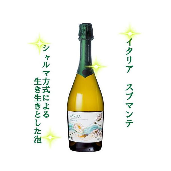【生産地】イタリア　ヴェネト　【ブドウ品種】ガルガネラ、トレッビアーノトスカーノ、フリウラーノ【アルコール度数】12％シャルマ方式による生き生きとフレッシュなスプマンテです。標高300mになる丘陵地帯の畑とガルダ湖近くの平地の畑の葡萄を使用...