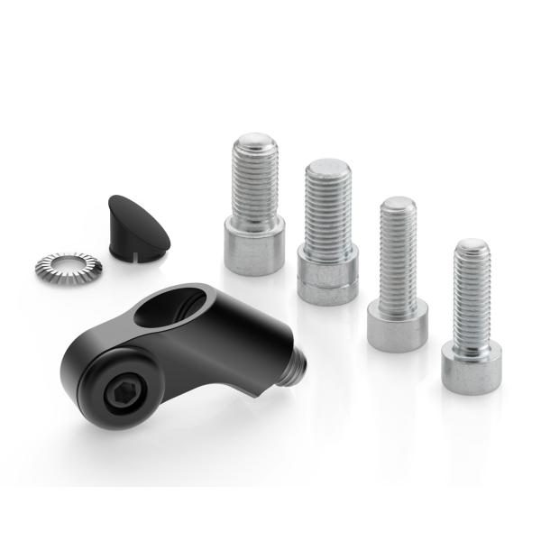 ヨーロッパ　トップシェアのリゾマ社製 ビレットミラー用アダプター8ミリと10ミリの正ネジと逆ネジのボルトが付属します価格は片側分の価格です