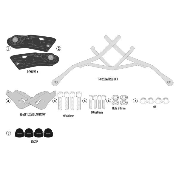 ホンダ CB1000R 18-GIVI Easy-T ソフトサイドバッグ用 取り付けステーRemove-X はステー本体をワンタッチで取り外しできる機能です