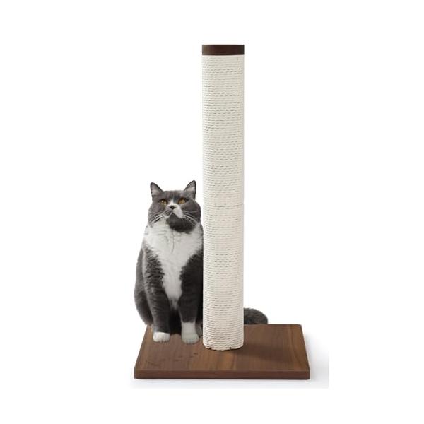 新しい研ぎ心地が楽しめる“紙縄”つめとぎポール。 紙縄タイプのつめとぎは猫の爪がかりがよく、紙縄がほぐれてきた時にもソフトな触感なので肉球にもやさしい新しい研ぎ心地の素材です。 研ぎカスが少ない紙縄タイプのつめとぎは、しっかり編み込まれた丈...