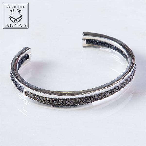 ガルーシャとシルバーのコンビブレスレット