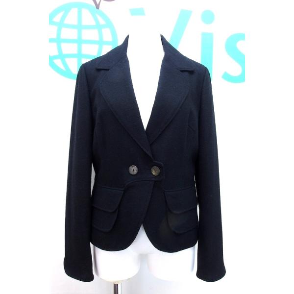 COSA-NOSTRA コーザノストラ【商品名】ウール テーラードジャケット 【カラー】黒【サイズ】サイズ表記 ： 40・ 肩幅38(平置) ・ 身幅45 ・ 袖丈60 ・ 着丈54【素材】画像参照【季節の目安】秋春【コンディションレベル】...