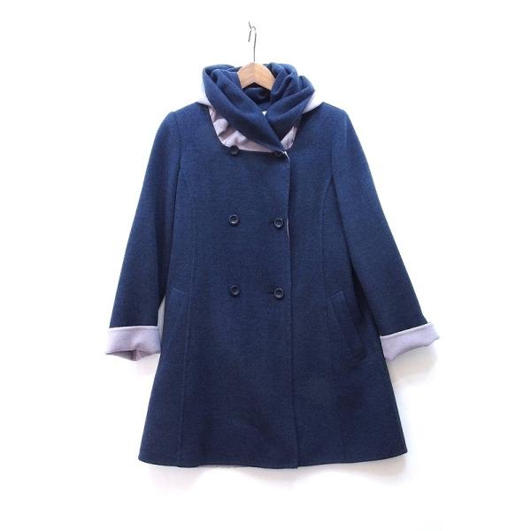 REGENCE レジァンス【商品名】ウール ダブルフェイスコート 【カラー】ネイビー【サイズ】サイズ表記 ： ・38 肩幅39(平置) ・ 身幅50 ・ 袖丈61（最長） ・ 着丈84 ・【素材】・画像参照【季節の目安】冬【コンディションレ...