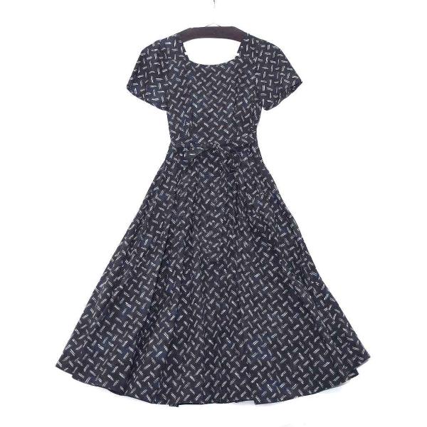 【商品名】Merlette 綿　JASMIJN DRESS スクエアネックワンピース　＊クリーニング済 115N06PP【カラー】ネイビー【国内定価】77,000円【サイズ】サイズ表記 ： ・身幅(平置) ・38 ゆき丈 ・34 着丈（前身...