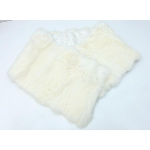 PREFERENCE PARTY'S プレファレンス　パーティーズ【商品名】ラビットファー×レース ショール リバーシブル 【カラー】ホワイト【商品説明】クリップ留め【サイズ】長さ ・*幅 ・【素材】ラビットファー×レース【コンディションレ...