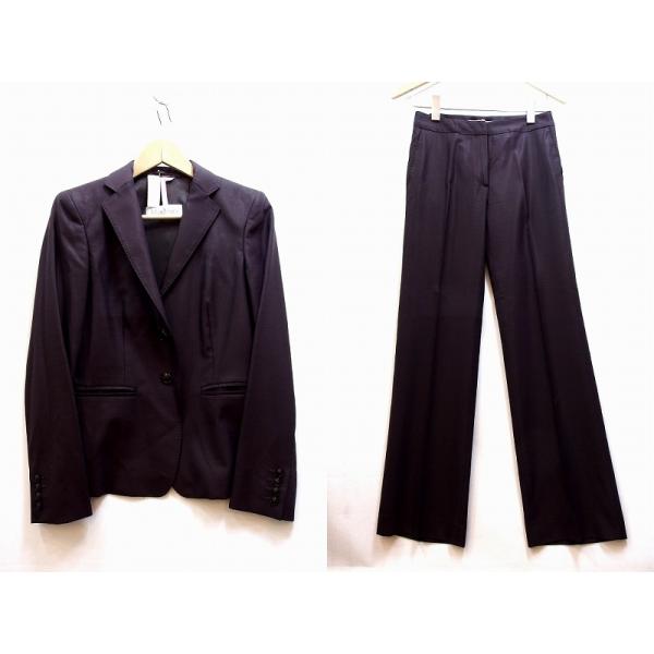 MAX MARA マックスマーラ【商品名】セットアップ パンツスーツ 【カラー】ブラウン【商品説明】2Bテーラードジャケット　× ワイドパンツ のセットアップ【サイズ】サイズ表記 ： I38ジャケット・ 肩幅40(平置) ・ 身幅45 ・ ...