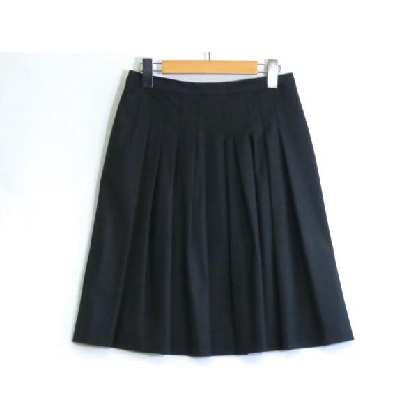 theory luxe セオリーリュクス【商品名】ひだ　ウール　膝丈　フレアスカート AIDEN EXECUTIVE 03-9907317【カラー】ネイビー【サイズ】サイズ表記 ： ・38ウエスト(平置) ・34.5 着丈 ・55【素材】・...