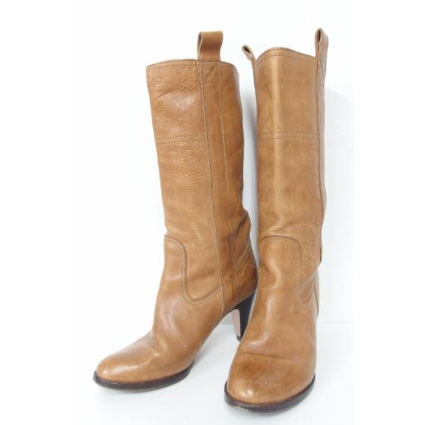 L'AUTRE CHOSE ロートレショーズ【商品名】ロングブーツ 22 【カラー】ブラウン【サイズ】表記サイズ 35 1/2・ ヒール高さ 7.5cm ・ 筒周り 32cm ・ 総丈 34.3cm・ ヒール残 8/10【素材】レザー【コン...