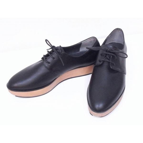 GREEN LABEL RELAXING グリーンレーベル【商品名】プラットフォーム レースアップ シューズ 【カラー】ブラック【サイズ】サイズ表記 ： M ・ ソール高さ　4cm・ ソール残り　9/10【コンディションレベル】AA・（良上...