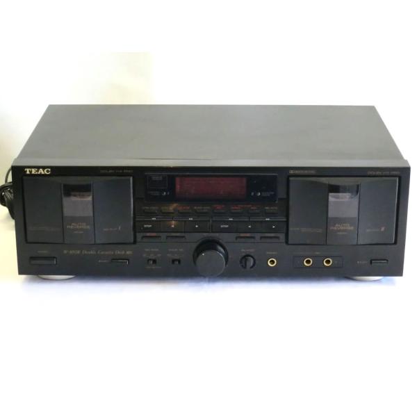 TEAC ティアック【商品名】ダブルカセットデッキ W-850R【カラー】ブラック【サイズ】 幅435x高さ144x奥行284mm【備考】リモコンなし【コンディションレベル】D・（ジャンク品） [全体］機能的に問題があります。修理をするか、...