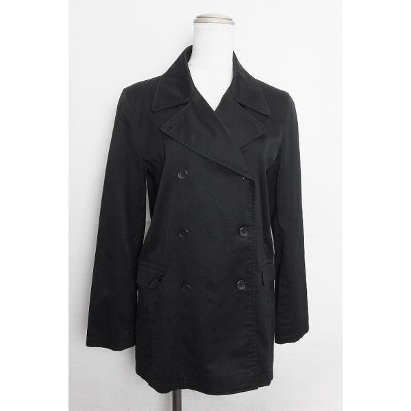 anne monnet アンヌモネ【商品名】コットン　コート　ステンカラー 【カラー】ブラック【サイズ】サイズ表記 ： サイズ表記無し・ 肩幅(平置)38 ・ 身幅43 ・ 袖丈56 ・ 着丈69【備考】両サイドにポケット有り。【素材】綿7...