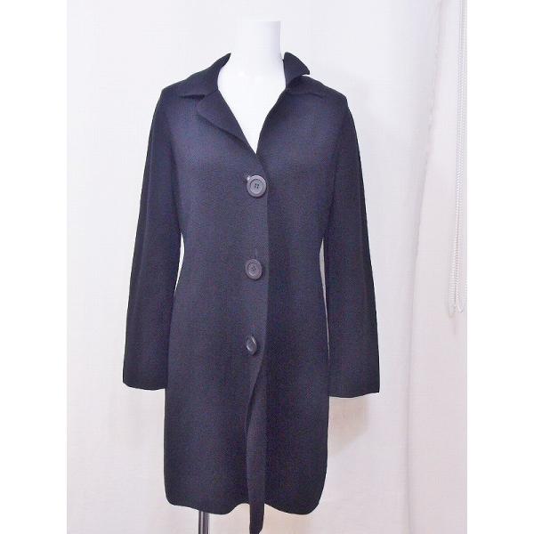 【商品名】美品★ Frutti Frutta フルッティフルッタ ウール　ロングカーディガン 【カラー】黒【サイズ】サイズ表記 ： 38・ 肩幅(平置)35 ・ 身幅42 ・ 袖丈55 ・ 着丈81.5【素材】ウール100％【季節の目安】秋...