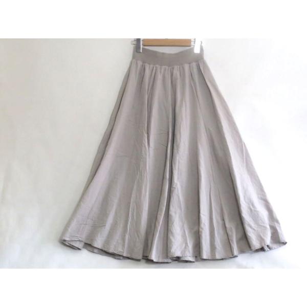 MONiLE モニーレ【商品名】コットン/レーヨン　ロングスカート　200　＆SLOBE IENA　50 002732【カラー】ライトグレー【商品説明】ウエストゴム仕様【サイズ】サイズ表記 ： ・ウエスト(平置) ・28 着丈 ・81【素材...