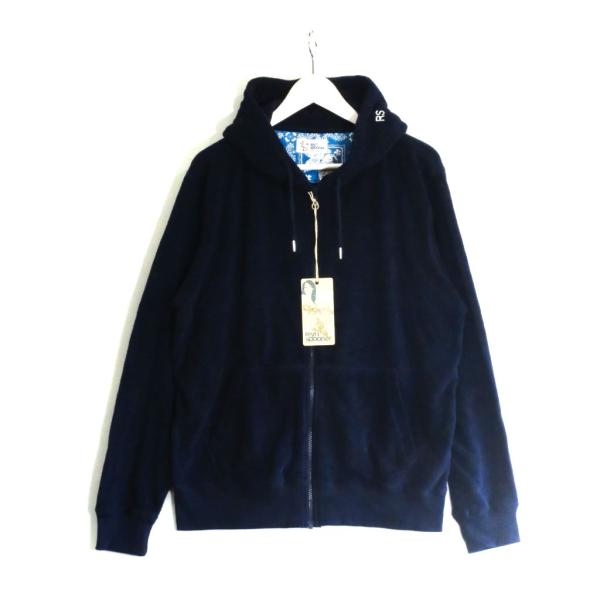 reyn spooner レインスプーナー【商品名】HAWAIIAN TRADITIONALS タオル地　ジップアップパーカー 【カラー】ネイビー【サイズ】サイズ表記 ： ・L身幅(平置) ・57.5 ゆき丈 ・88 着丈 ・66.5【素材...