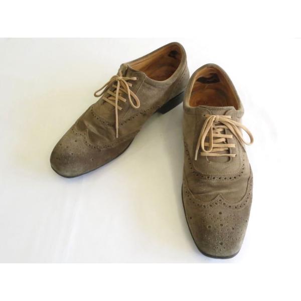 J.M. WESTON ジェーエムウエストン【商品名】ウィングチップ　スエード レースアップシューズ 55-547-607-01【カラー】ベージュ【商品説明】レースアップ【サイズ】サイズ表記 ： ・6　1/2・ ソール残り ・8/10【素材...