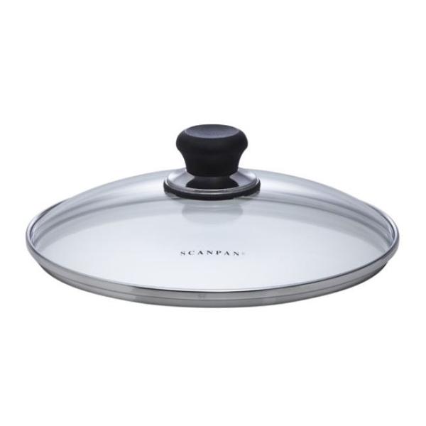 【商品名】SCANPAN　スキャンパン　Classic Glass Lid　ガラスふた　24cm 【サイズ】 24ｃｍ【素材】強化ガラス、ステンレス、フェノール樹脂、シリコン【コンディションレベル】B+（通常中古品） [全体］目立つ箇所や場...