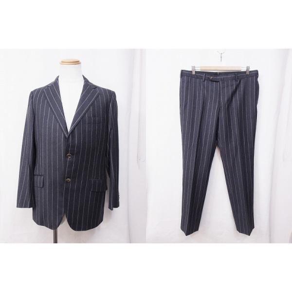 Azabu Tailor Crest 麻布テーラー クレスト【商品名】セットアップ　FRATELLI TALLIA DI DELFINO　*ハンガー付き 【カラー】ダークグレー【サイズ】サイズ表記 ： 表記なし ジャケット・ 肩幅43(平置...
