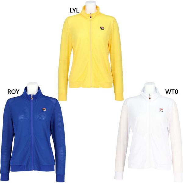 S M L XL LYL(ライトイエロー) ROY(ロイヤル) WT0(ホワイト) テニスウェア バドミントンウェア おしゃれ オシャレ かわいい  レディースアウター 上着 女性用 ウィメンズ LADY WOMEN FILA 最安値に挑戦...