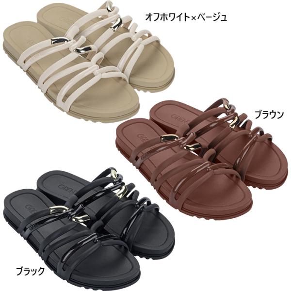 33/34(22.0-22.5cm) 35(23.0cm) 36(23.5-24.0cm) 37(24.5-25.0cm) 38(25.5cm) オフホワイト×ベージュ ブラウン ブラック 靴 フットウェア レディースサンダル つっかけ お...